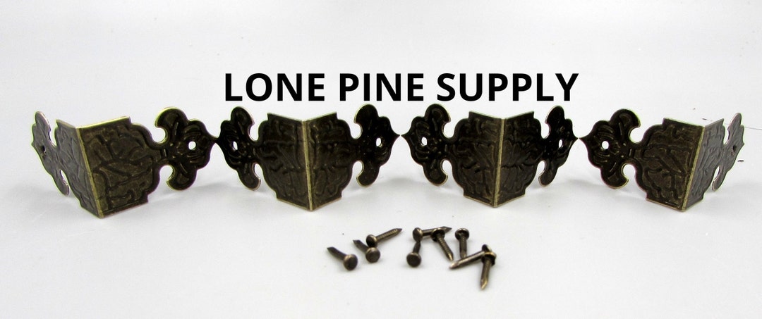 Brass Box Corners. Small Antique Brass Box Corners, Antique Jewelry Box ...