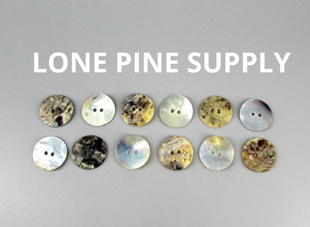 Shell Buttons, 3/4 Inch Buttons Made From Seashells, Mussel Shell ...