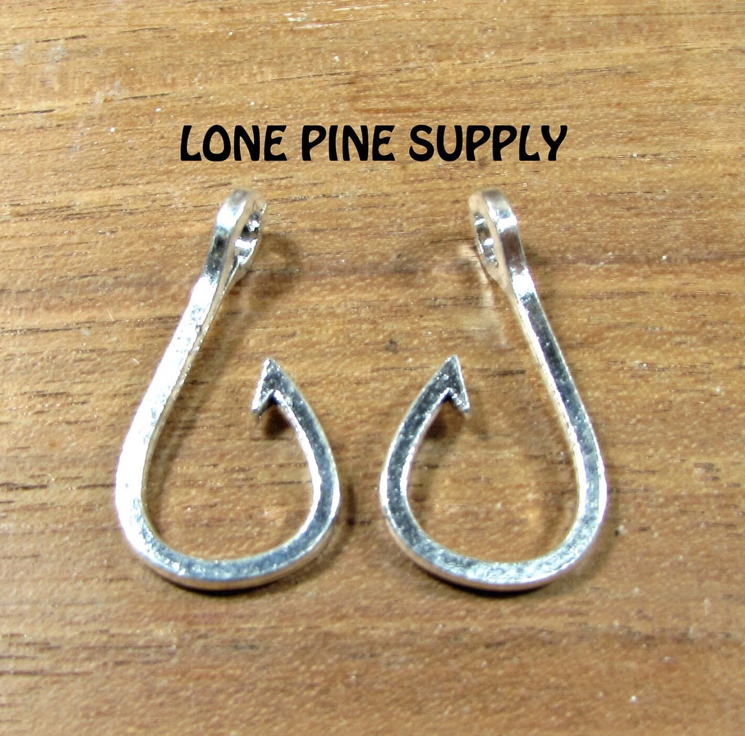 1 Silver Fishhook, 1 Inch Fishhook, Large Fishhook - Etsy
