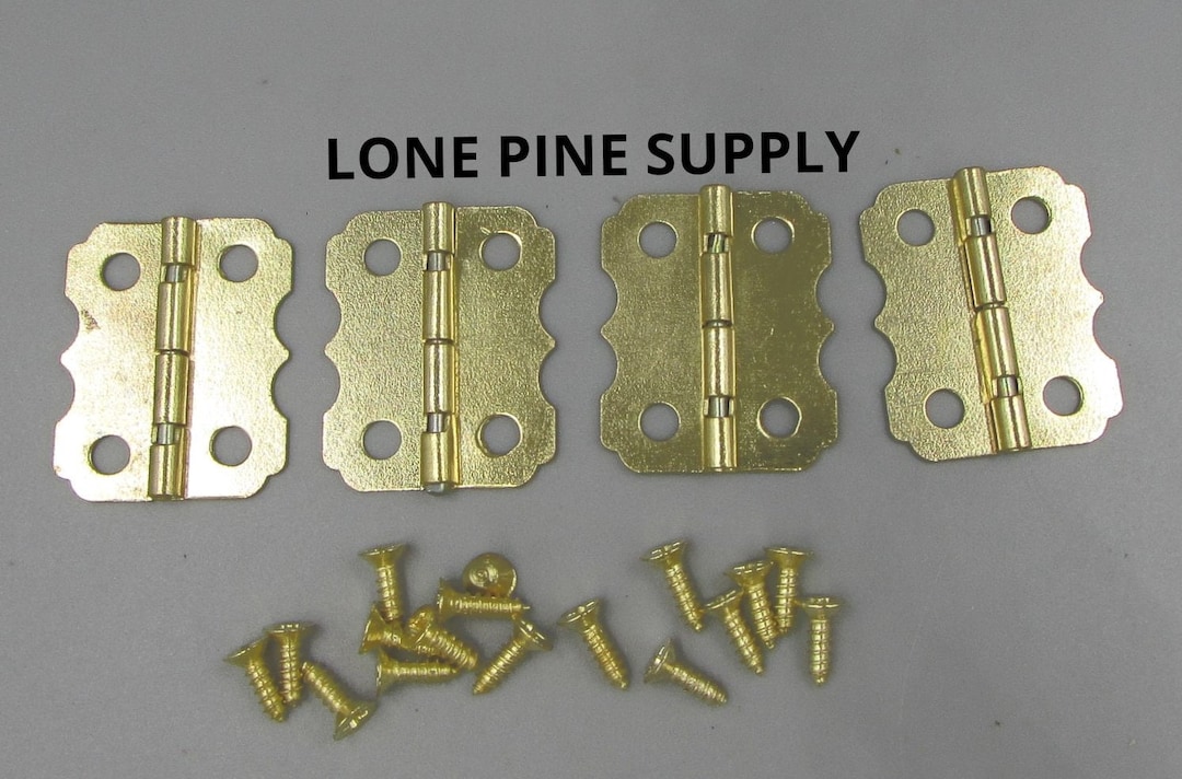 1 Inch Hinges, Polished Brass Plated Hinges, Small Box Hinges ...