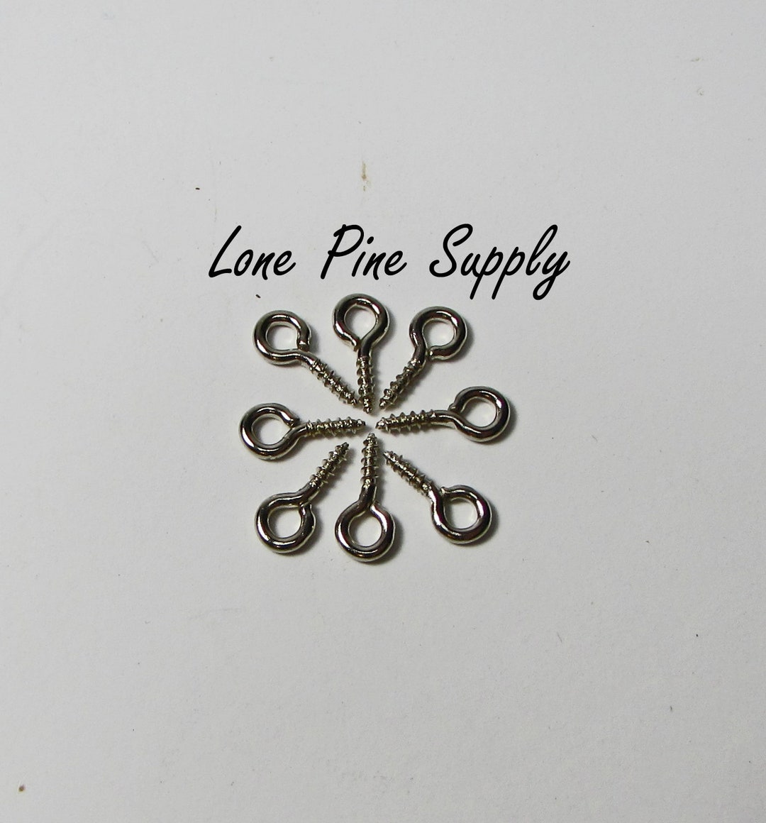 One Hundred 5/16 Inch Silver Eye Screws, Eye Screws, 8mm Silver Eye ...