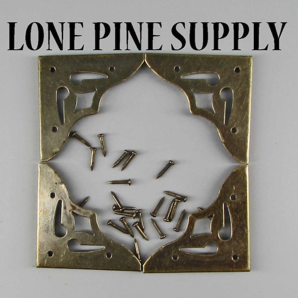 Antique Brass Box Corners - Etsy