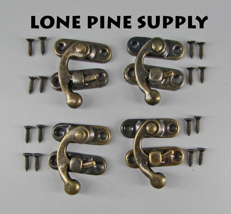 4 Ox Horn Latches, Antique Brass Ox Horn Lathes, Antique Brass Latch ...