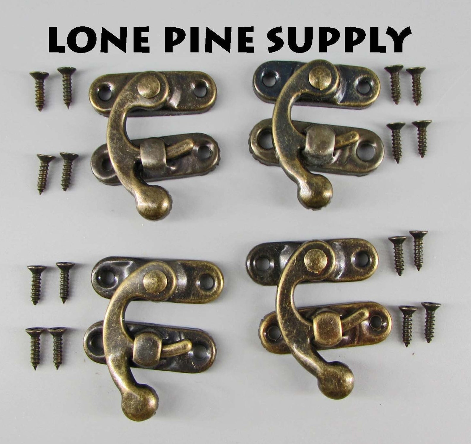 4 Ox Horn Latches, Antique Brass Ox Horn Lathes, Antique Brass Latch ...