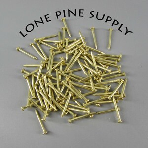 100 5/8 Inch Brass Plated Nails. Small Polished Brass Nails, 5/8 Inch ...