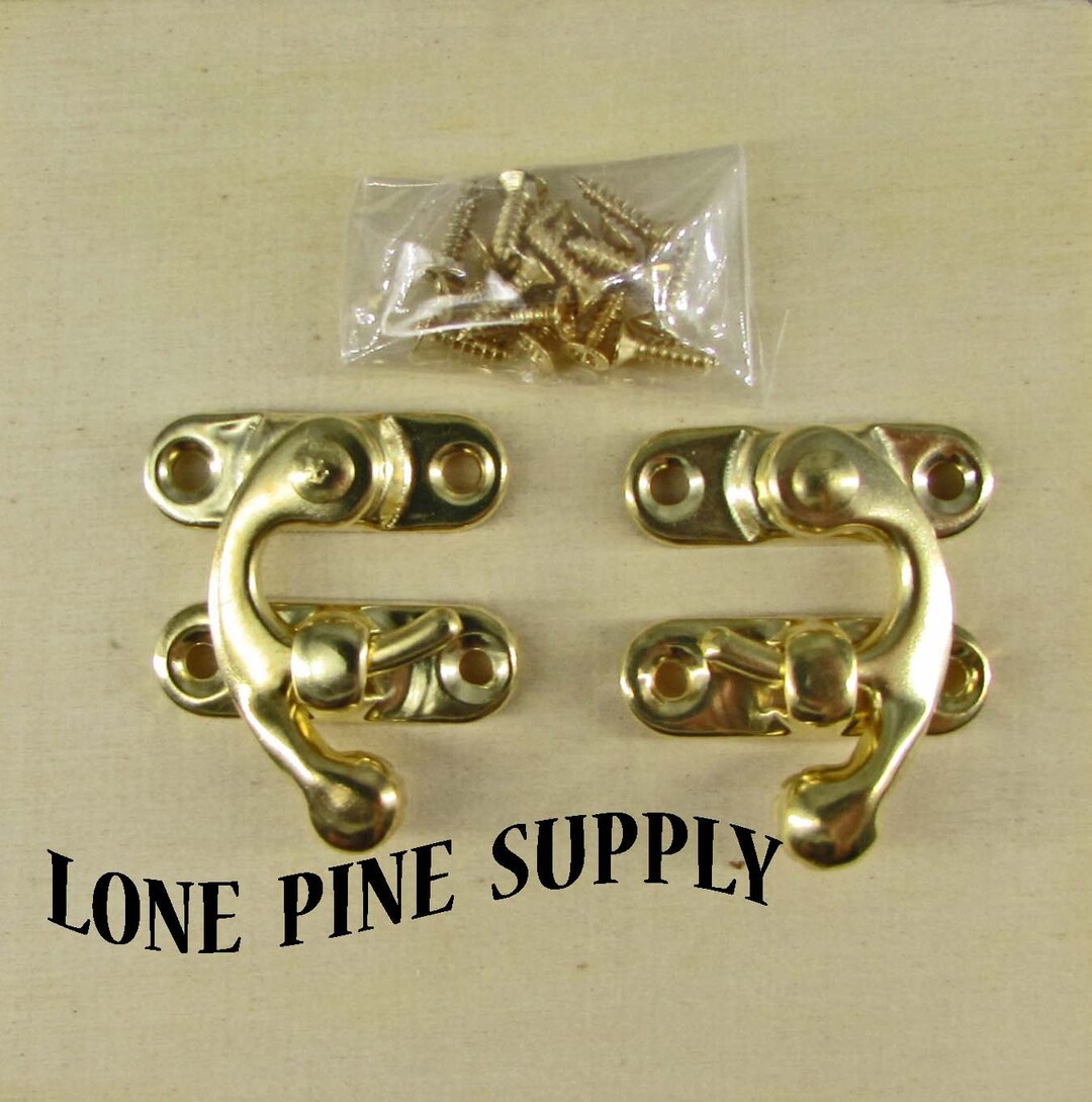 4 Ox Horn Latches, Polished Brass Ox Horn Lathes, Polished Brass Latch ...