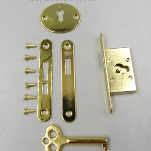 Keyed Jewelry Box Lock Set, Keyed Lock Set, Polished Brass Lock Set - Etsy