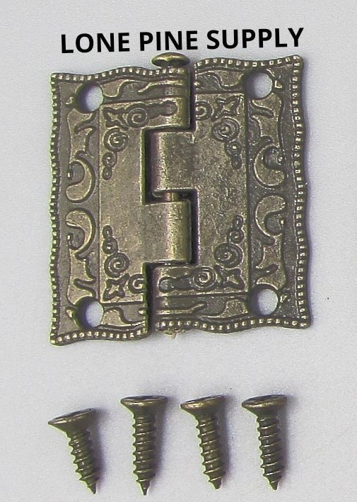 1 Inch Hinges, Antique Brass Plated Hinges, Small Box Hinges, Butterfly ...
