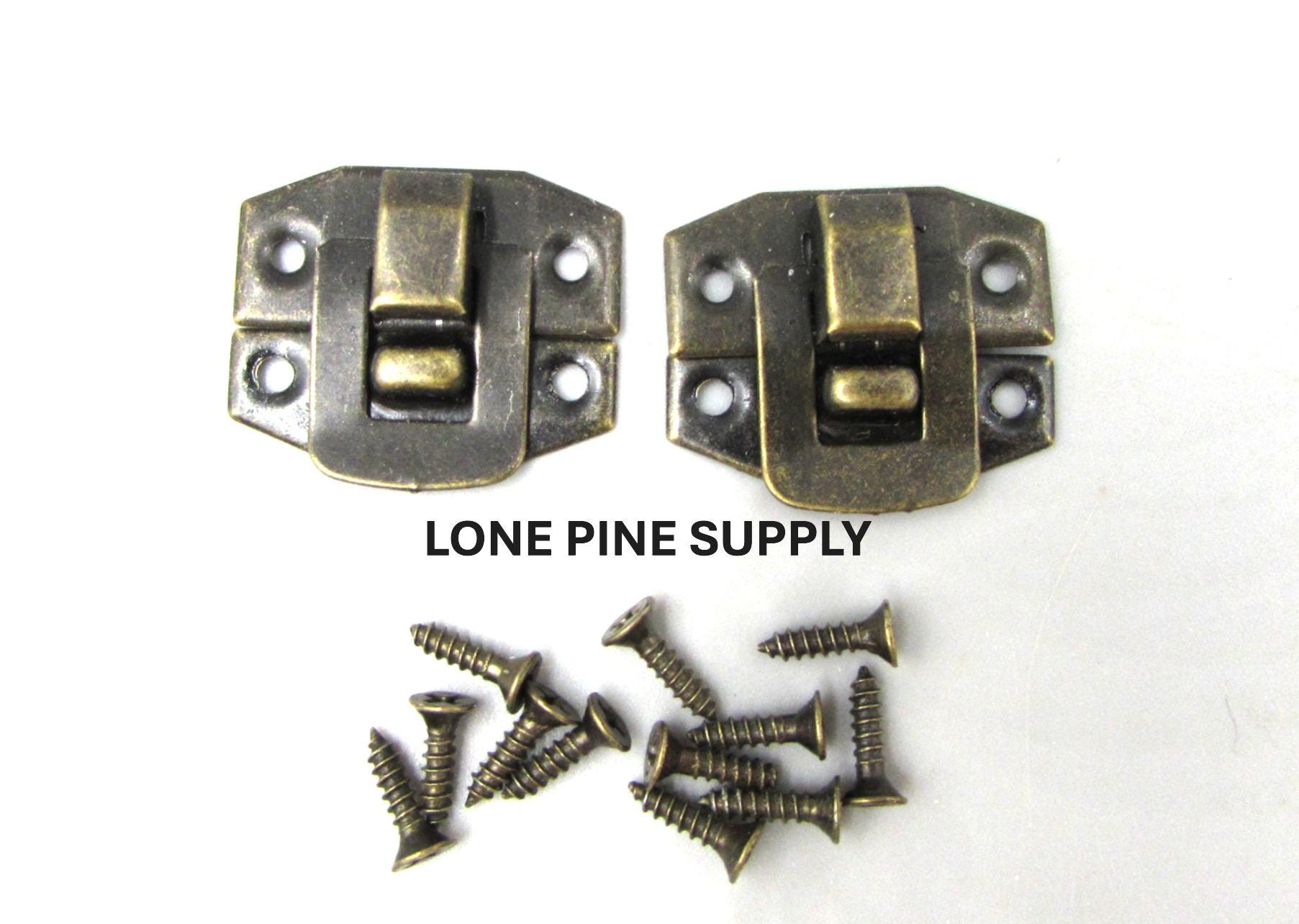 2 Latches, Antique Brass Latches, Box Latches, Antique Brass Box Hasp ...