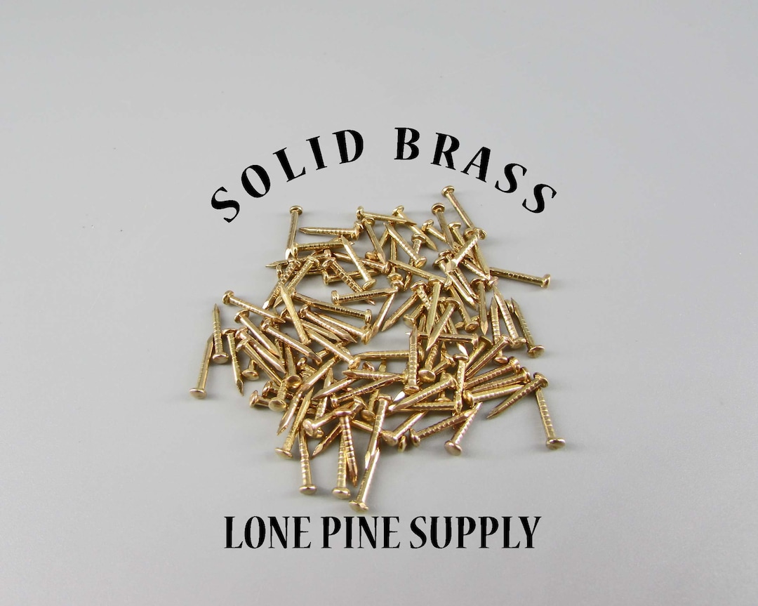 100 5/16 Inch Solid Brass Nails. Small Solid Brass Nails, 5/16 Inch ...