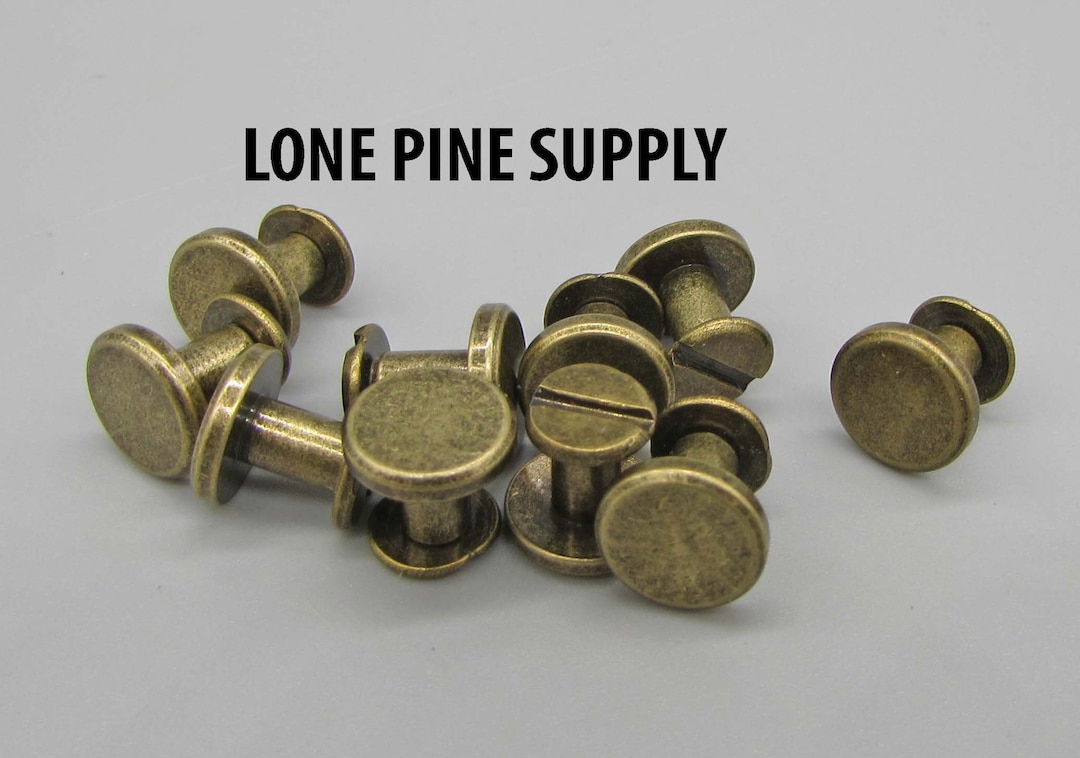 10 Antique Brass Sex Bolts, Sex Bolts, Double End Bolts, Double End ...