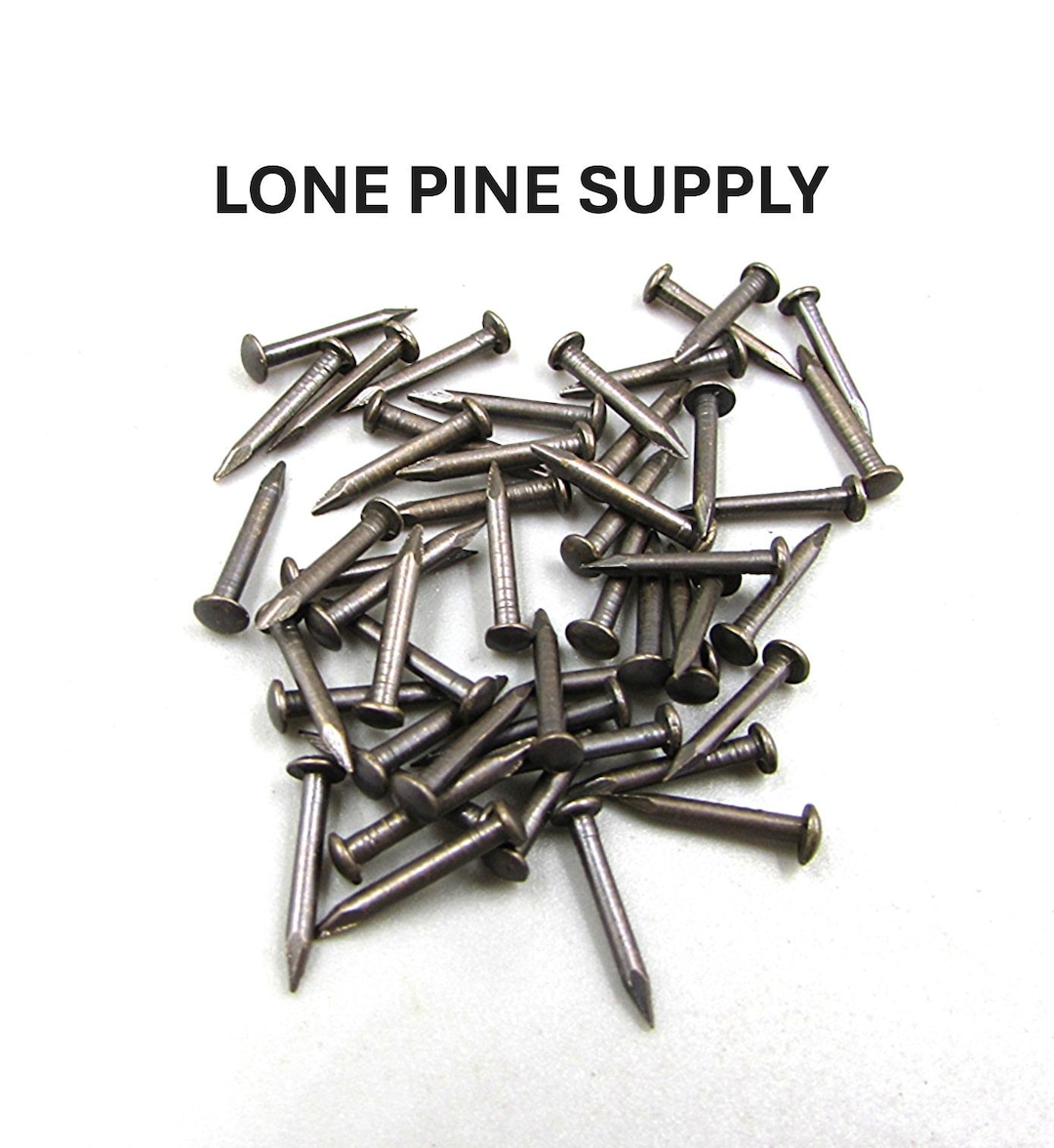 Antique Solid Brass Nails, 3/8" Hobby Brads, Set of 50 - Etsy