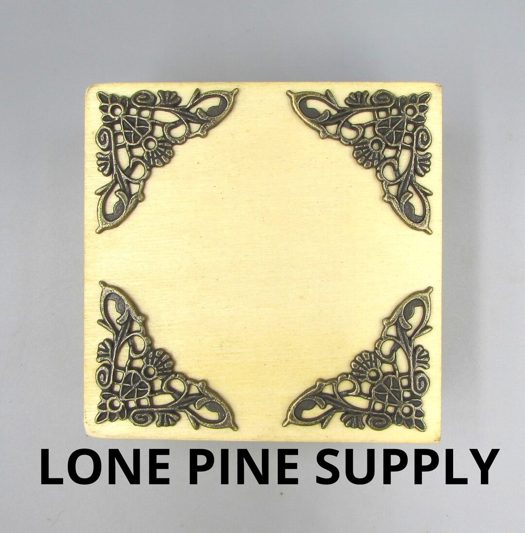 Brass Box Corners, Antique Brass Jewelry Box Corners, Decorative ...