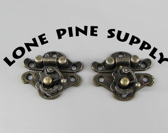 2 Antique Brass Latches Jewelry Box Latch Box Latch - Etsy