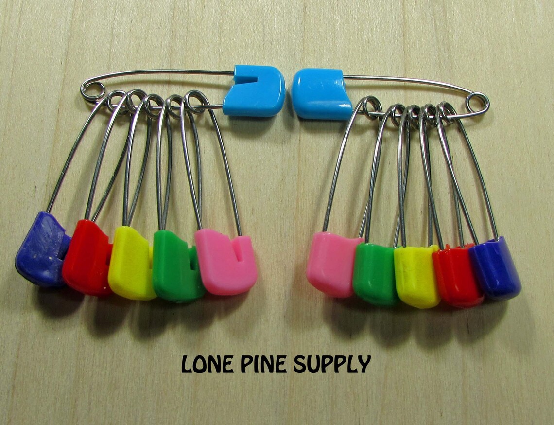 Baby Pins, Diaper Pins, Safety Pins. Colored Pins, Colored Diaper Pins ...