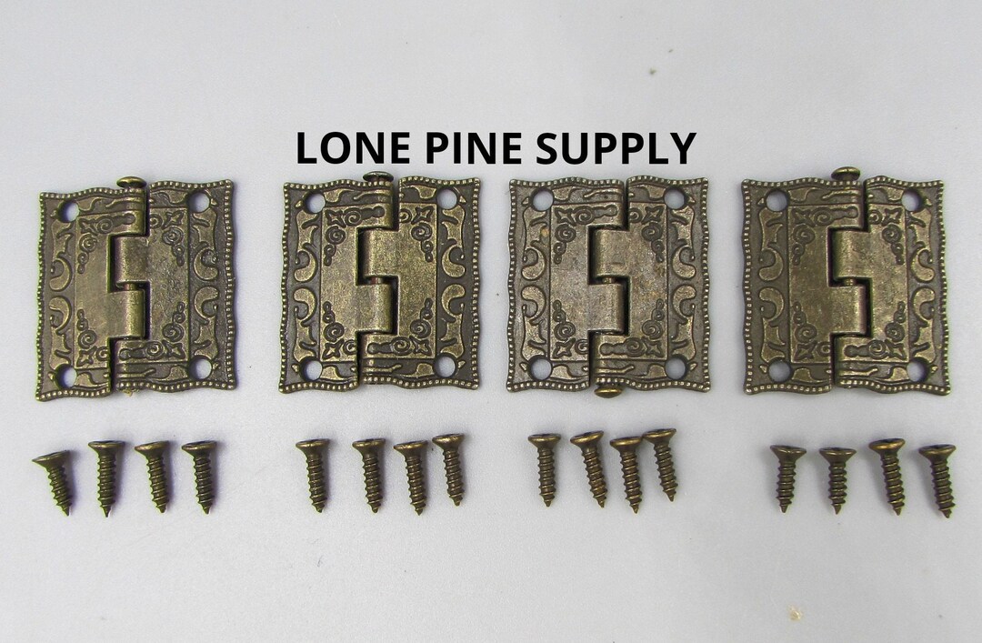 1 Inch Hinges, Antique Brass Plated Hinges, Small Box Hinges, Butterfly ...