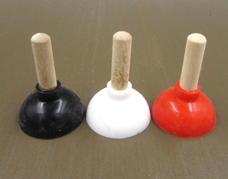 Cute Little Plungers. Mini Plungers. Black Mini Plungers. Plunger, Red ...