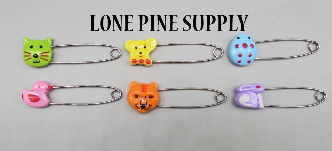 Baby Pins, Diaper Pins, Safety Pins. Colored Pins, Colored Diaper Pins ...
