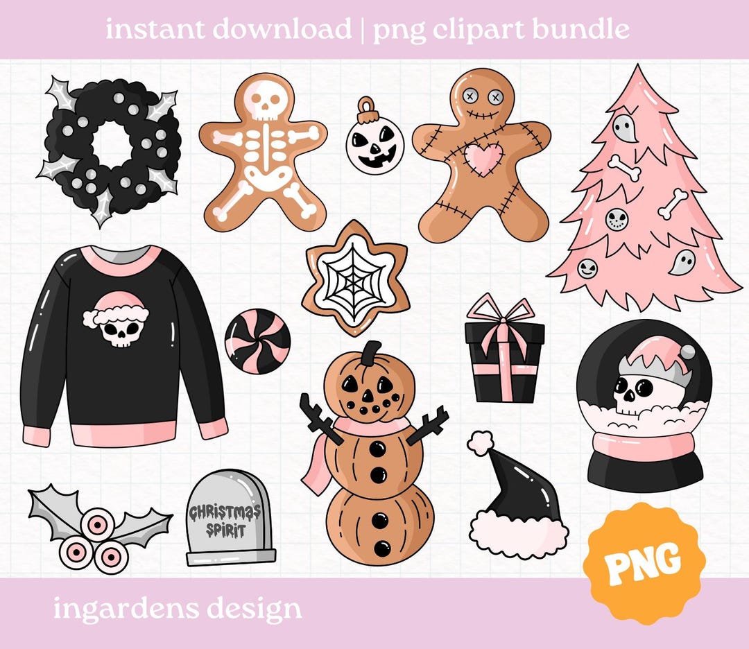 Christmas Spirit Clipart PNG, Individual Christmas Clipart Designs PNG ...