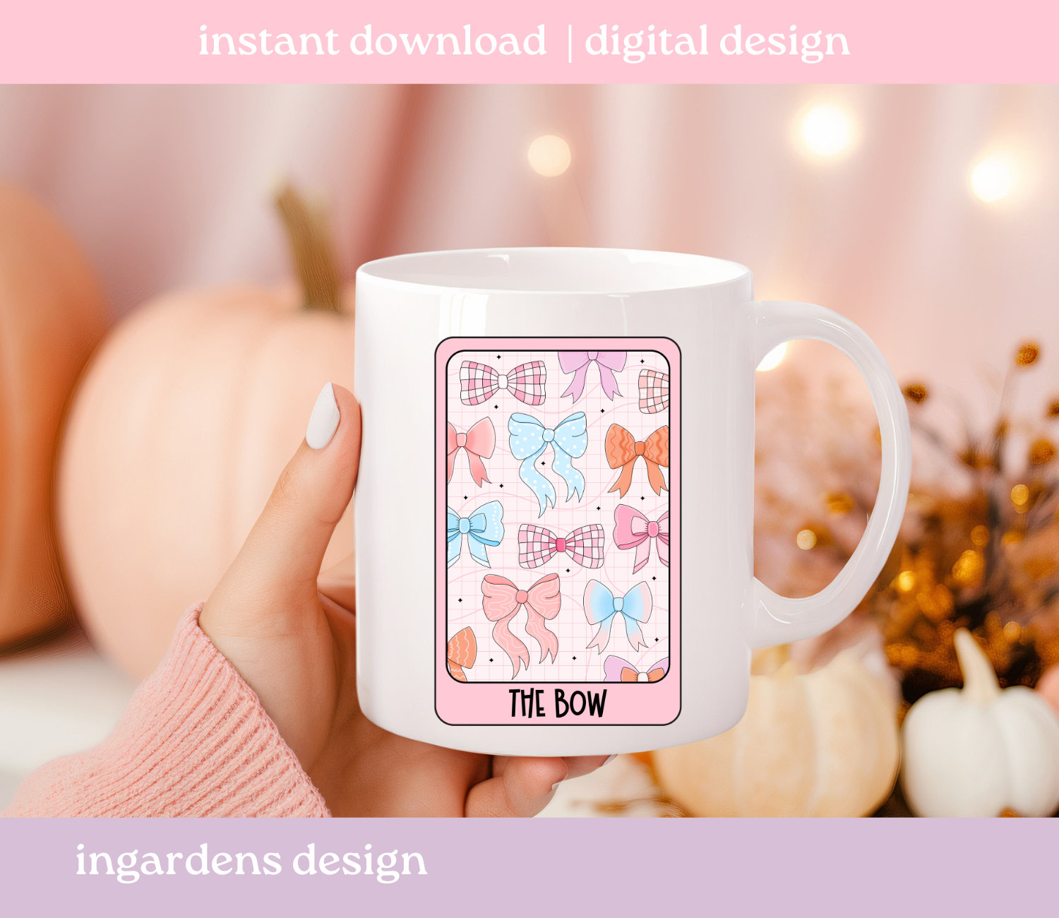 The Bow Tarot Card PNG, Design for Tarot Card, Digital Design Download ...