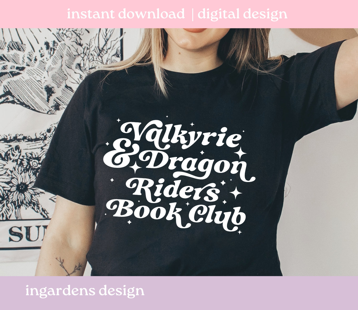 Valkyrie and Dragon Riders Book Club PNG SVG, Bookish Png Svg, Digital ...