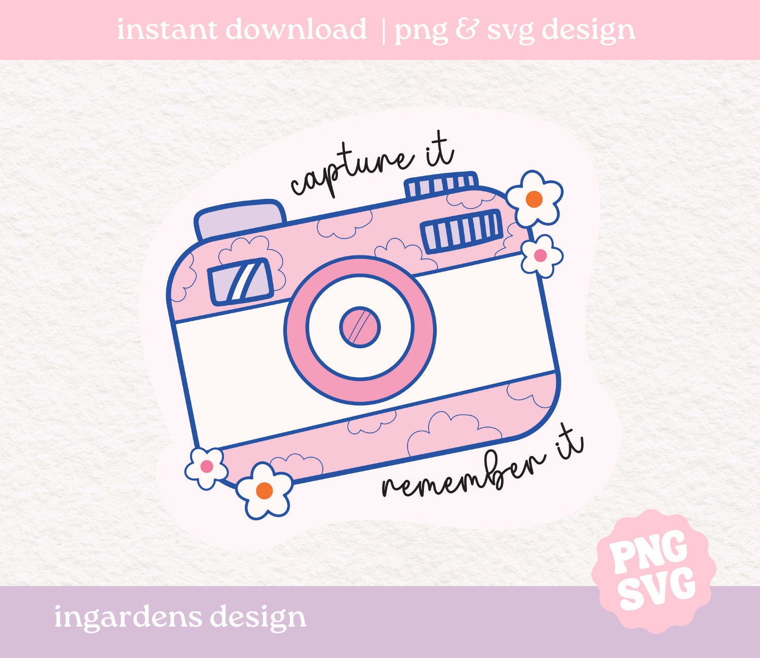 Capture It Remember It SVG PNG, Camera Png Svg, Motivational Svg Png ...