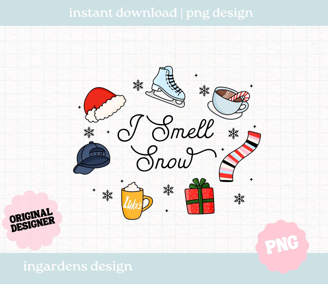 I Smell Snow PNG, Christmas Winter Stars Hollow Png, Digital Download ...
