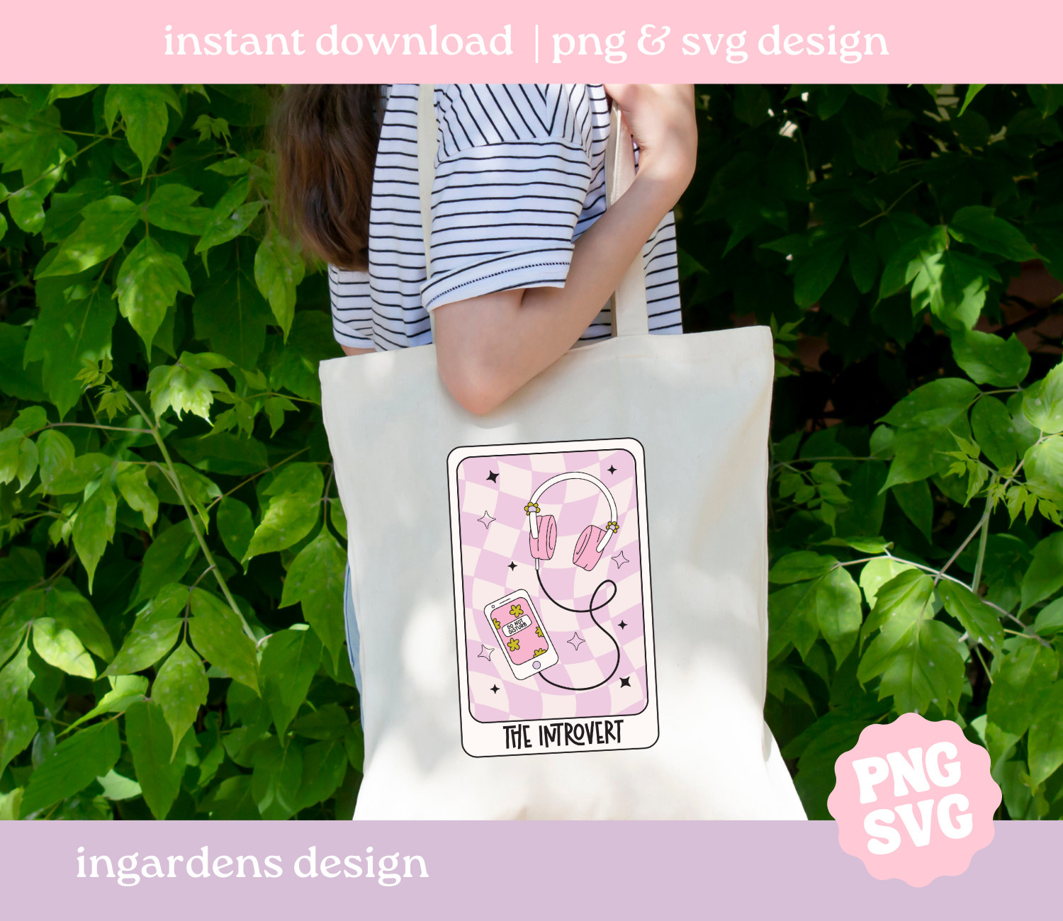 The Introvert Tarot Card SVG PNG, Mental Health Design for Tarot Card ...