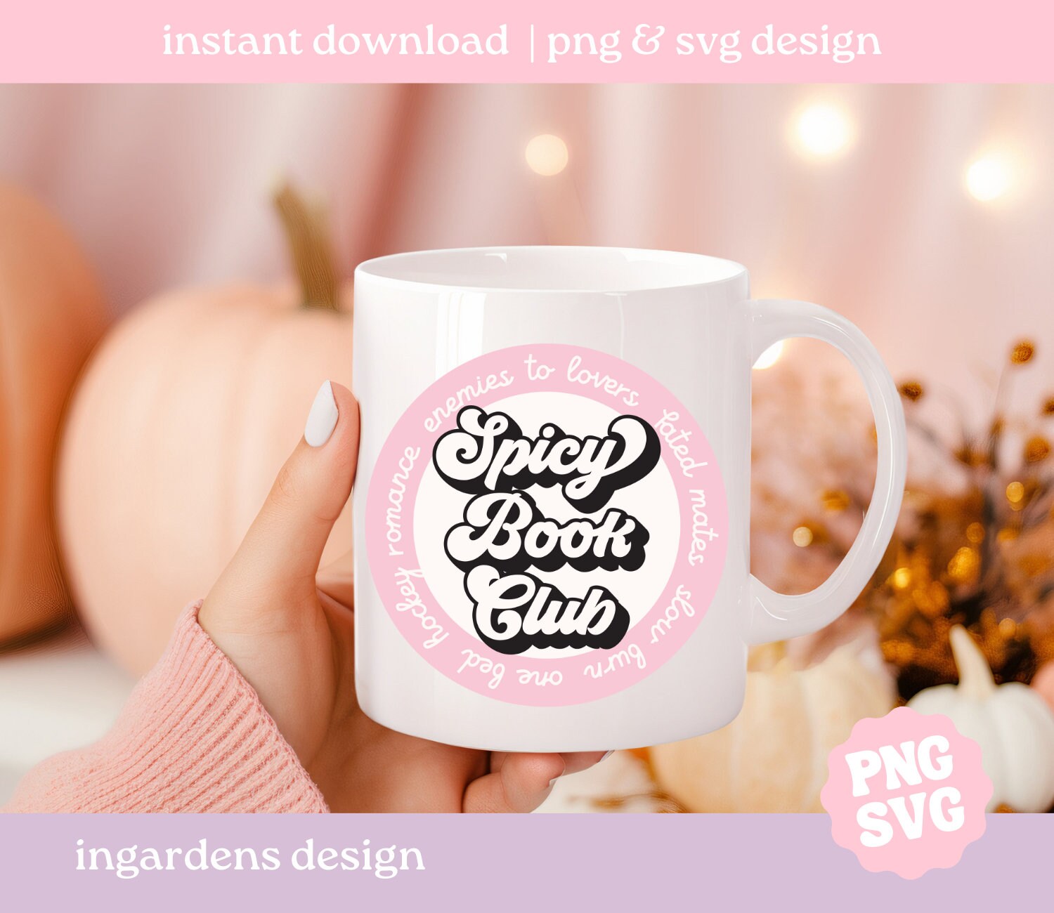 Spicy Book Club PNG SVG, Bookish Png Svg, Badge Svg Png - Etsy