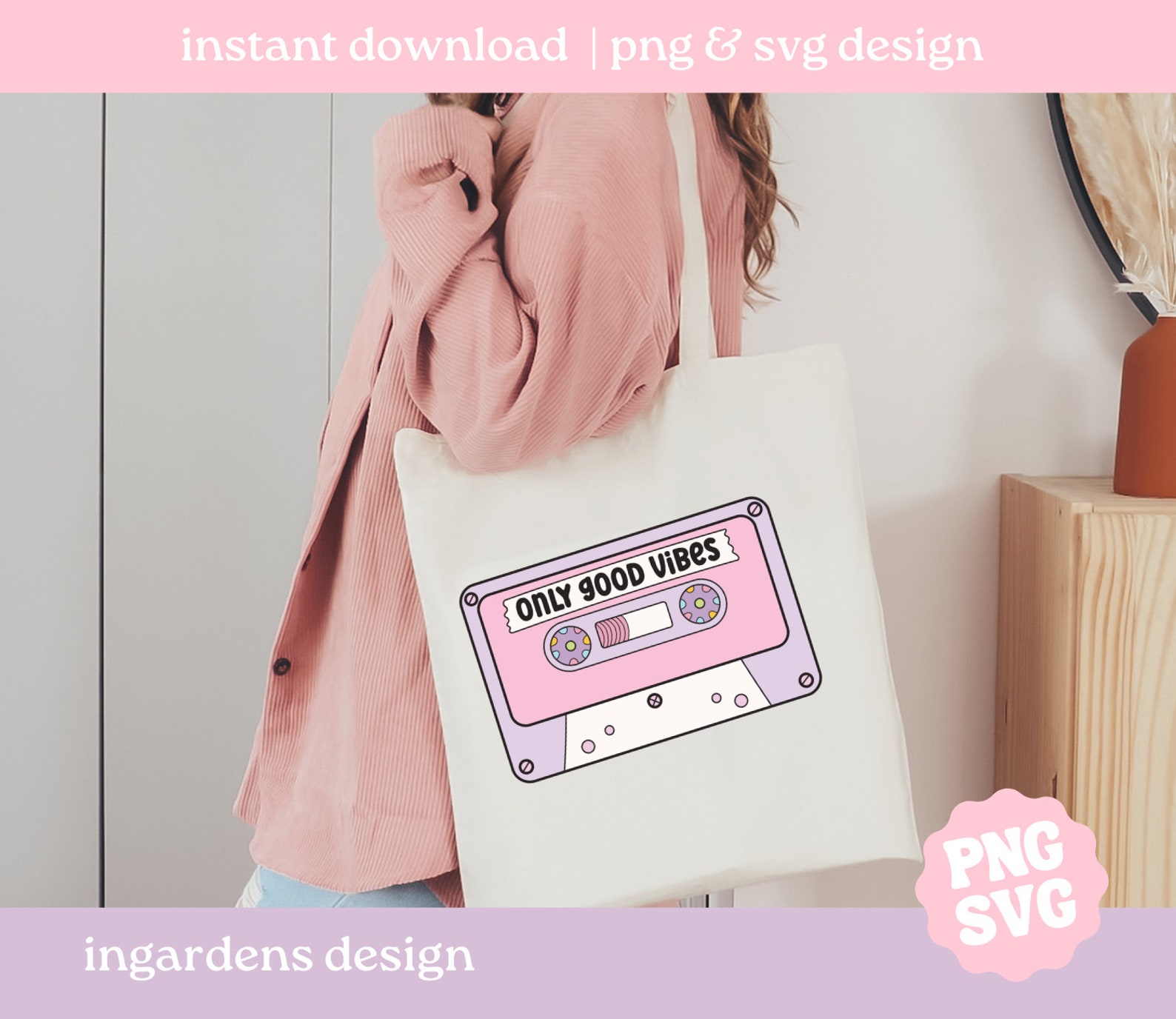 Good Vibes Only SVG PNG, Retro Tape 90s 2000s Svg Png, Trendy Retro Png ...