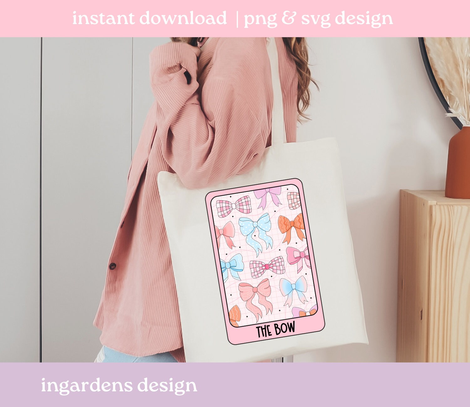 The Bow Tarot Card PNG, Design for Tarot Card, Digital Design Download ...