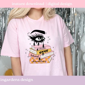 Crying Over Fictional Characters PNG SVG, Bookish Png Svg, Digital ...