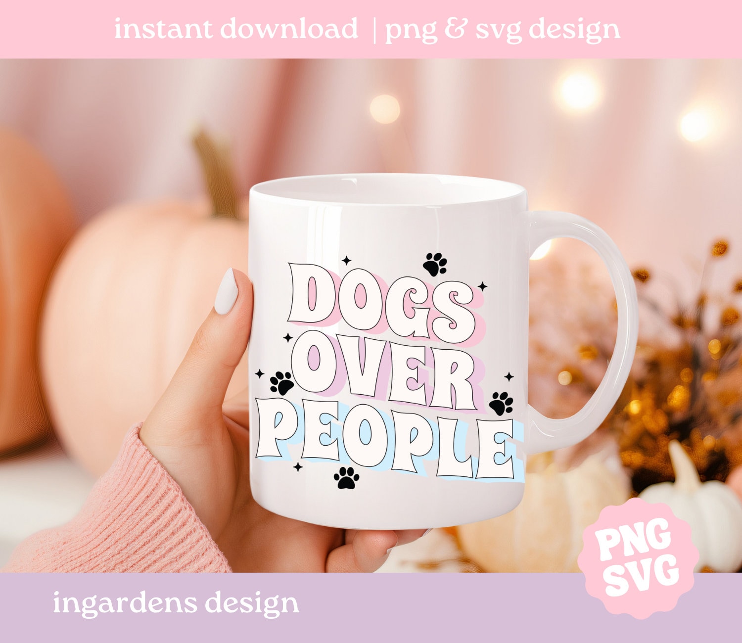 Dogs Over People PNG SVG, Dog Mom Svg Png, Design for T-shirts, Mugs ...