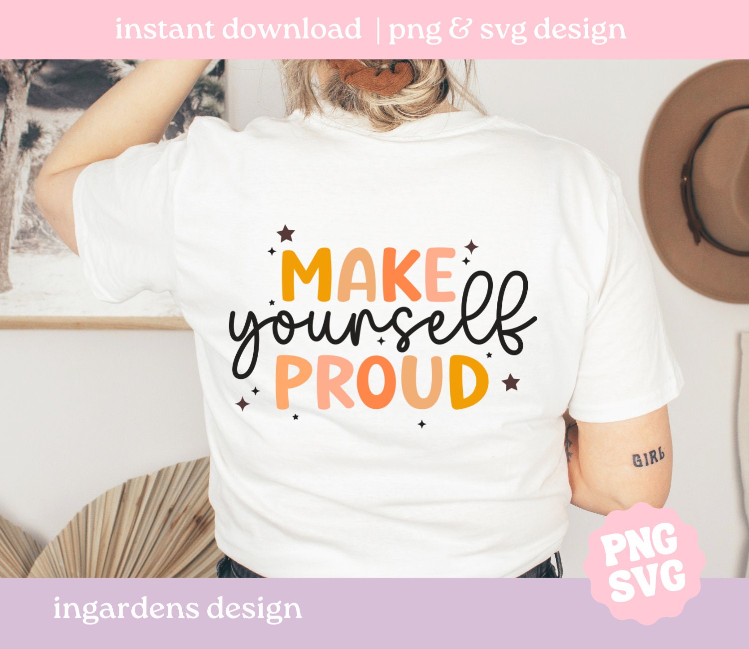 Make Yourself Proud SVG PNG Motivational Svg Png Positivity - Etsy