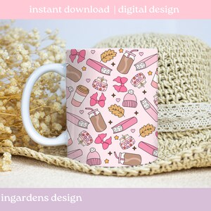 Pink Cozy Bookish Seamless Pattern, Bookish Pattern, Digital Download ...
