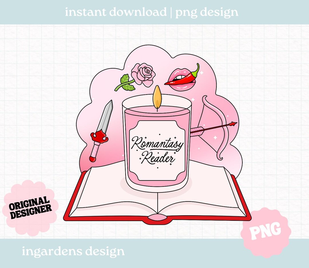 Romantasy Reader PNG, Bookish Png, Romance Bookish Png, Digital ...