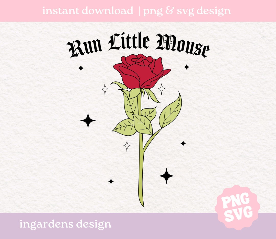 Run Little Mouse PNG SVG, Bookish Png Svg, Digital Download Art for T ...