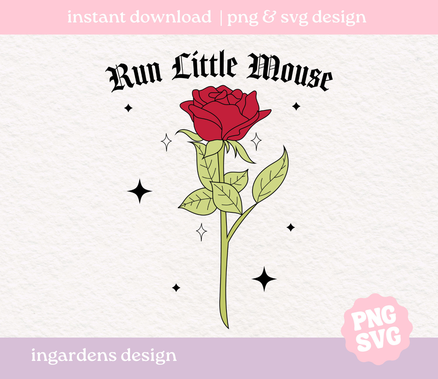Run Little Mouse PNG SVG, Bookish Png Svg, Digital Download Art for T ...