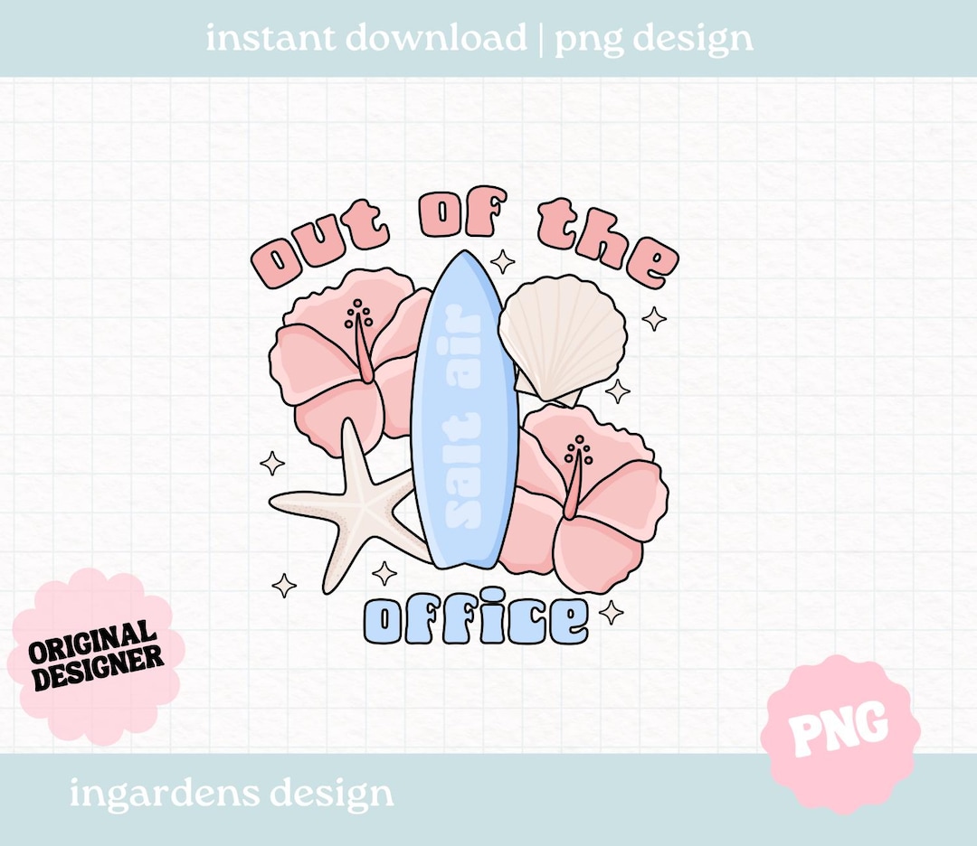 Out of the Office PNG, Coastal Summer PNG, Summer Design Png, Digital ...