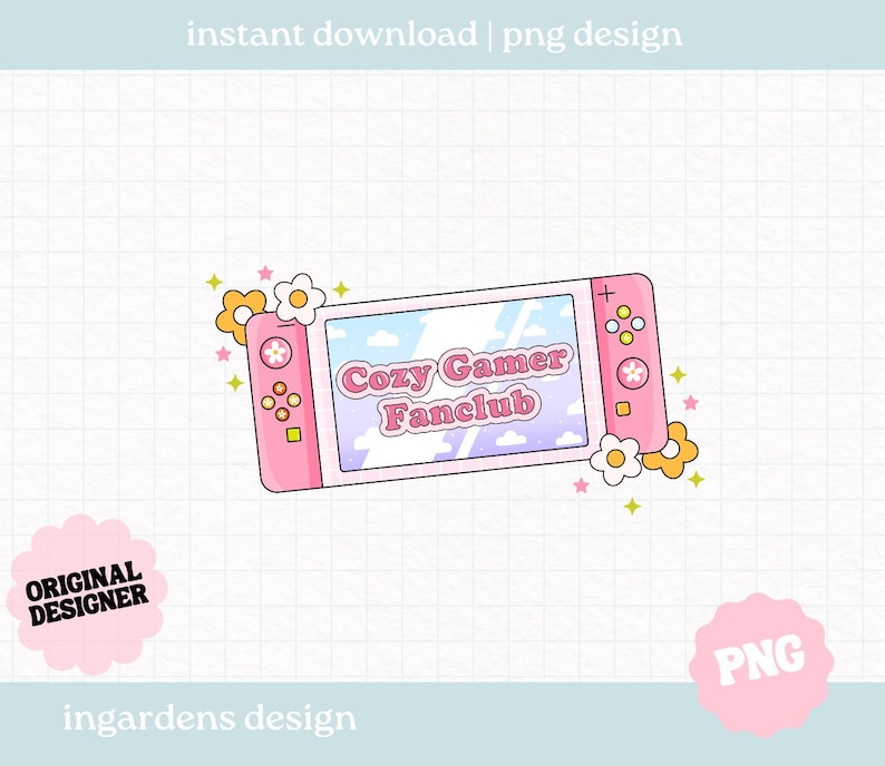 Cozy Gamer Fanclub PNG, Gamer Png Design, Digital Download for Tee ...