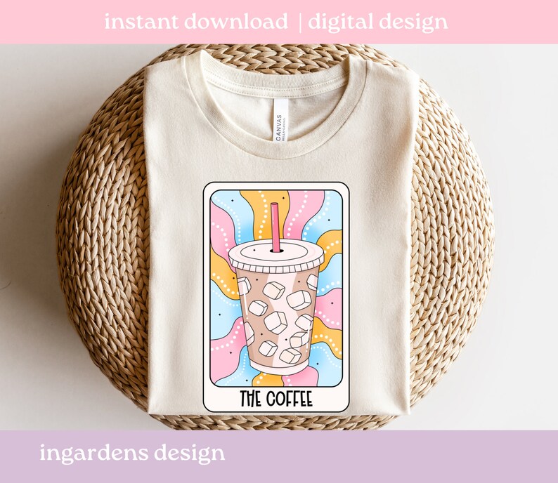 The Coffee Tarot Card PNG, Design for Tarot Card, Digital Design ...