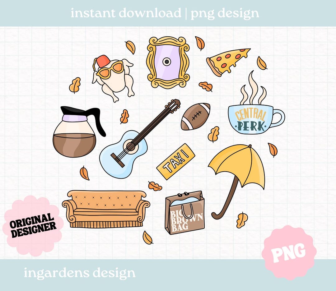 Friends Element Design PNG, Autumn Fall Season Friend Png Digital ...
