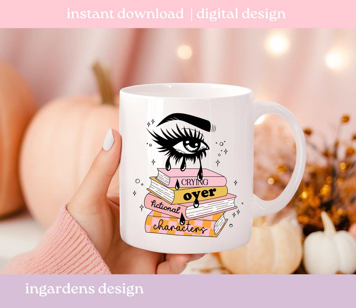 Crying Over Fictional Characters PNG SVG, Bookish Png Svg, Digital ...