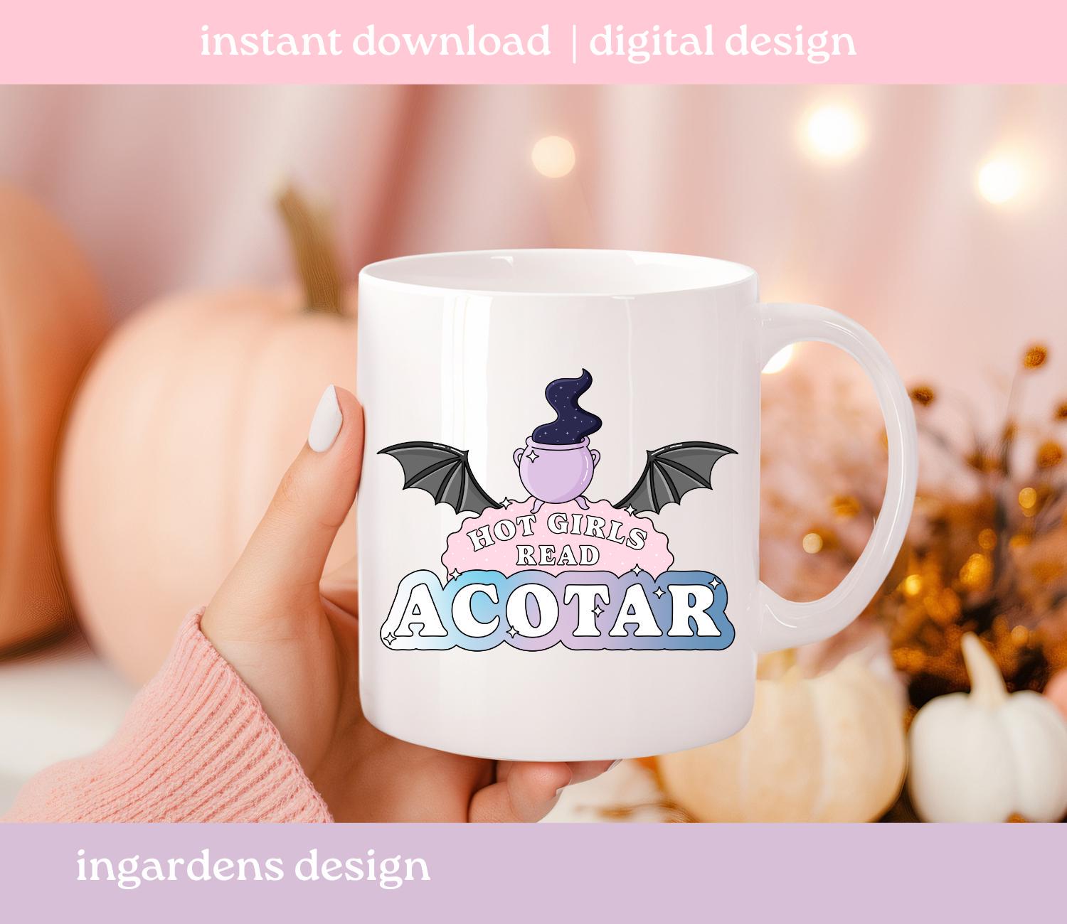 Hot Girls Read Acotar PNG, Bookish Png, Acotar Bookish PNG, Digital ...