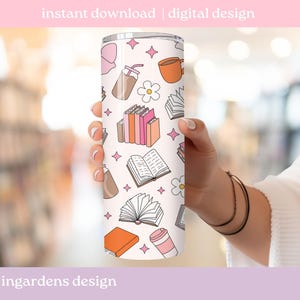 Bookish Seamless Pattern, Bookish Pattern, Digital Download, Seamless ...