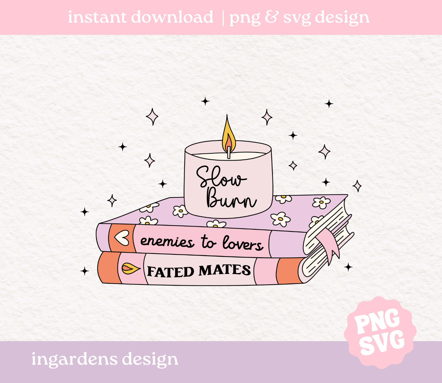 Slow Burn PNG SVG, Bookish Png Svg, Digital Download Art for T-shirt ...