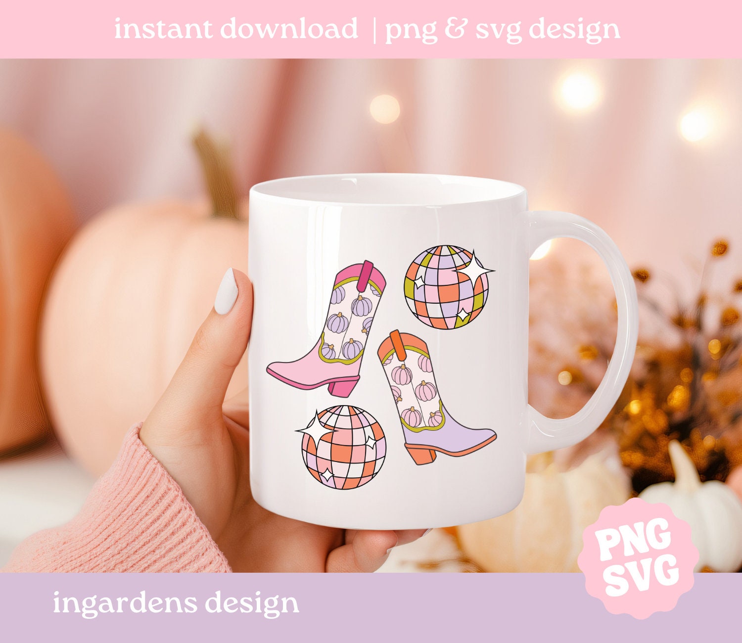 Cowgirl Disco Boots PNG SVG Cowgirl Boots Design for T-shirt - Etsy