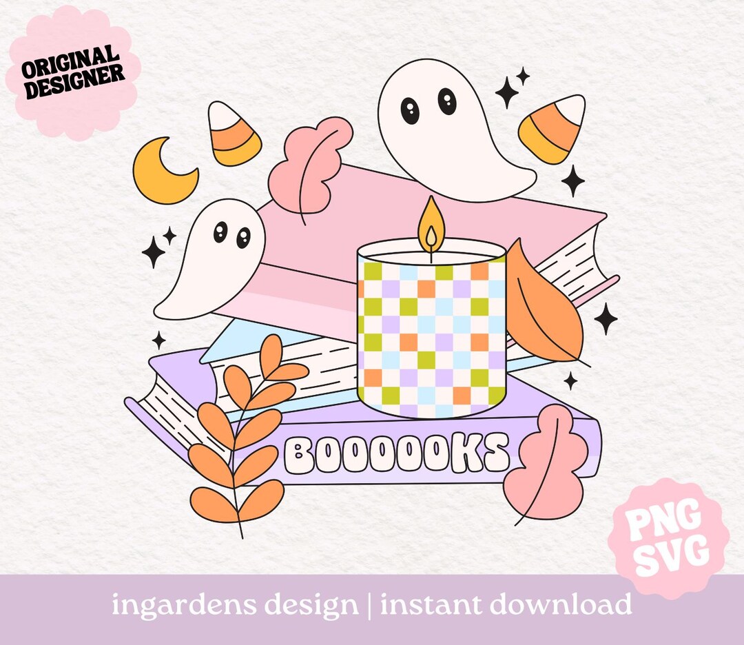 Booooooks SVG PNG, Autumn Fall Cozy Bookish Png Svg, Digital Download ...