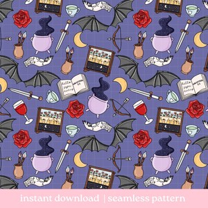 ACOTAR Seamless Pattern PNG, Digital Download, Repeat Pattern - Etsy