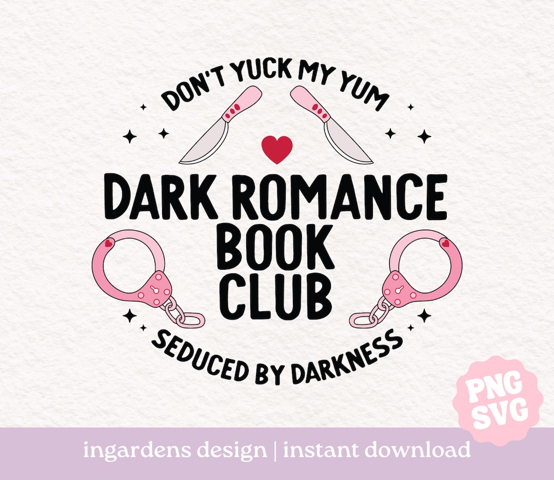 Dark Romance Book Club PNG SVG, Bookish Png Svg, Digital Download Art ...